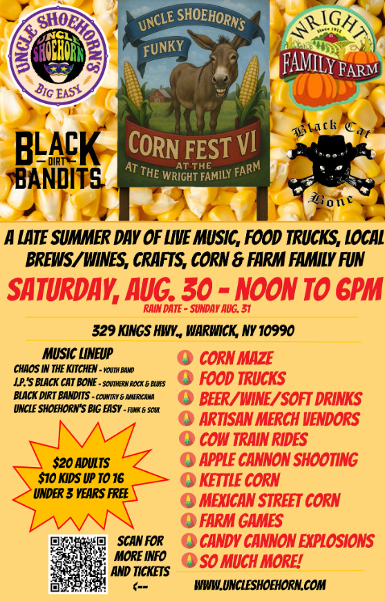 Annual Uncle Shoehorn’s Funky Corn Festival at Wright Family Farm ...